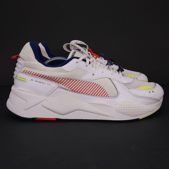 Puma | Shoes | Puma Rsx Decor 8 Sneakers Mens Size 4 White Blue Red ...